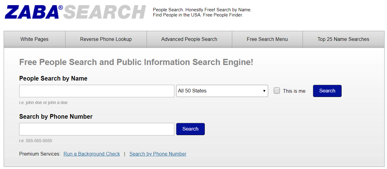 How do I Search Someone on ZabaSearch?